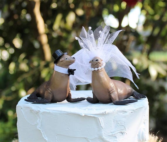 Paper & Party Supplies Seal Cake Topper Sea Lion Wedding Cake Topper ...