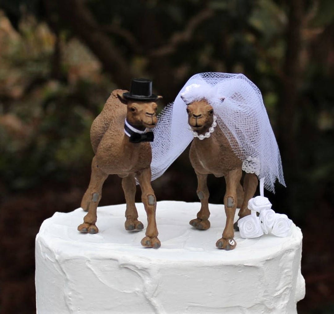 Camel Cake Topper, Wedding-animal-bride-groom-desert-unique-funny-camel ...