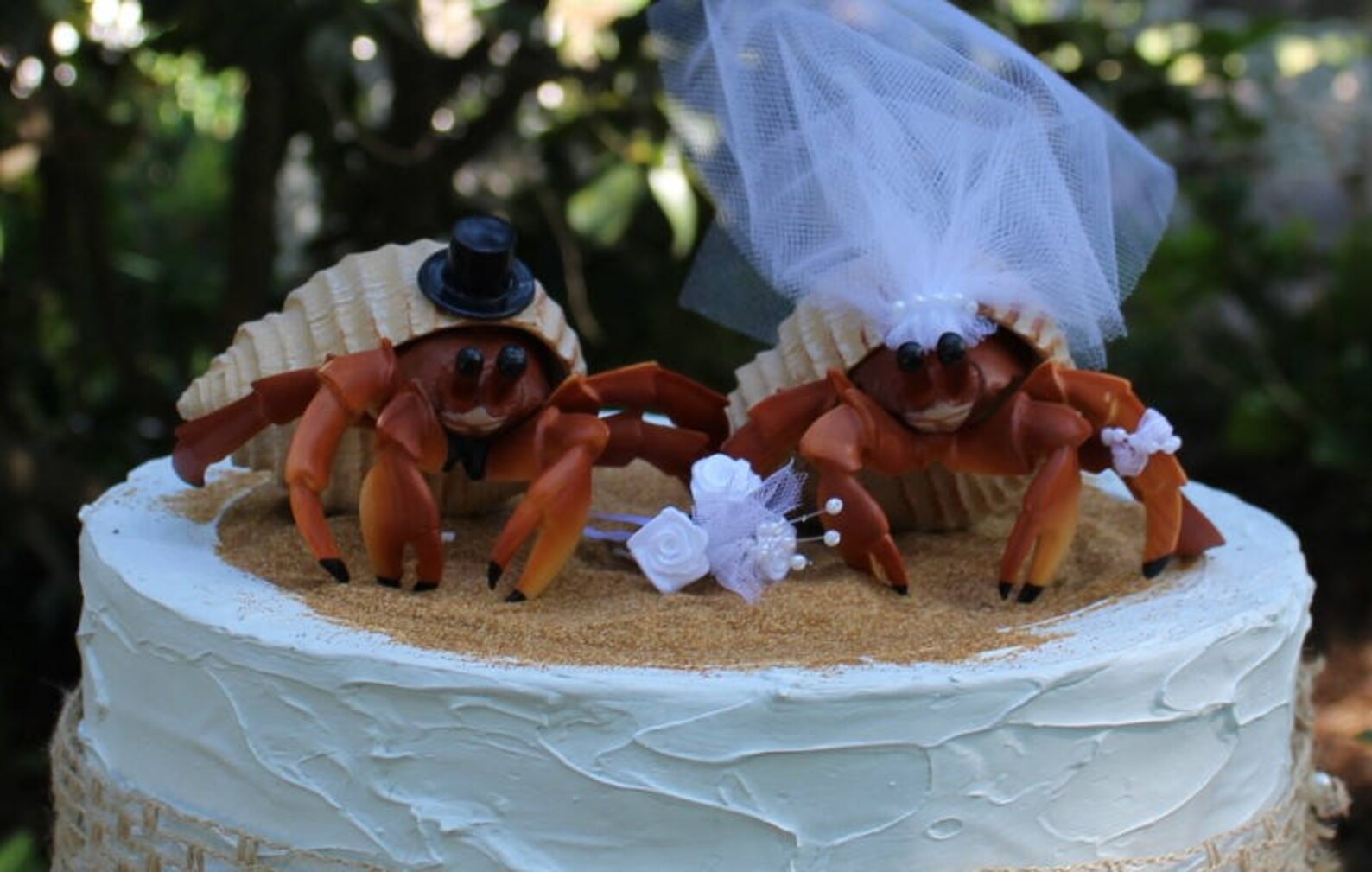 Crab Wedding Cake Topper-beach-hermit Crab Cake Topper-destination ...