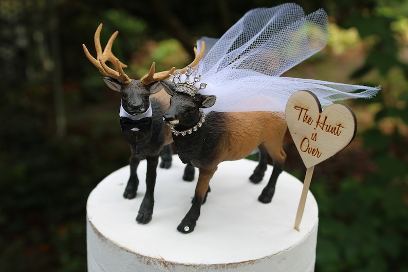 Elk Cake Topper, Wedding Cake Topper, Woodland Cake Topper, Animal Cake ...