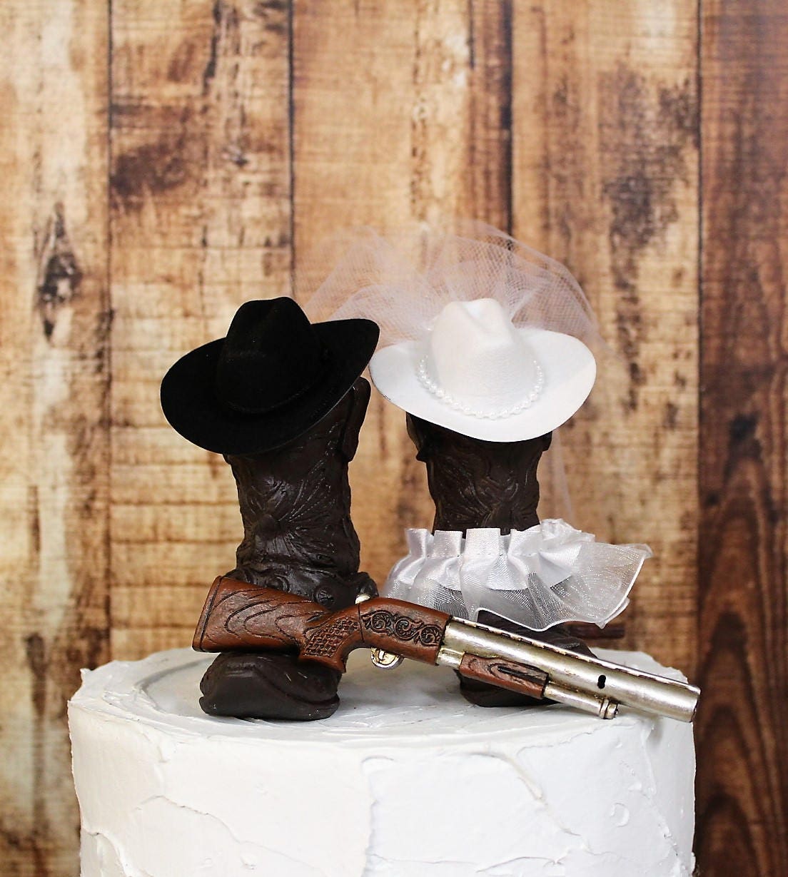 Boots and Gun Cake Topper Hunting-shotgun Wedding Rustic | Etsy