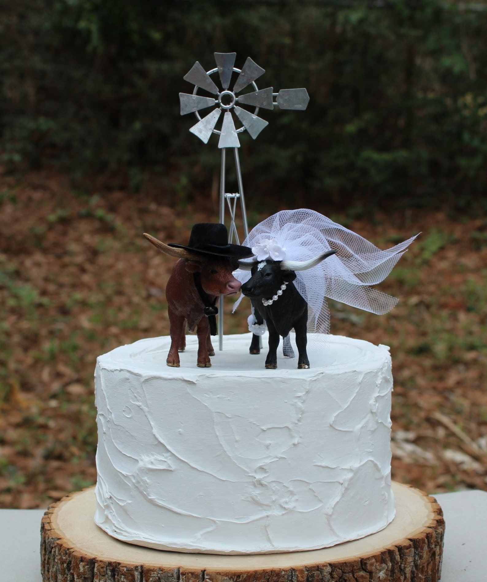 Longhorn-cow-bull-wedding Cake Topper-barn-texas-cake Topper-bride ...
