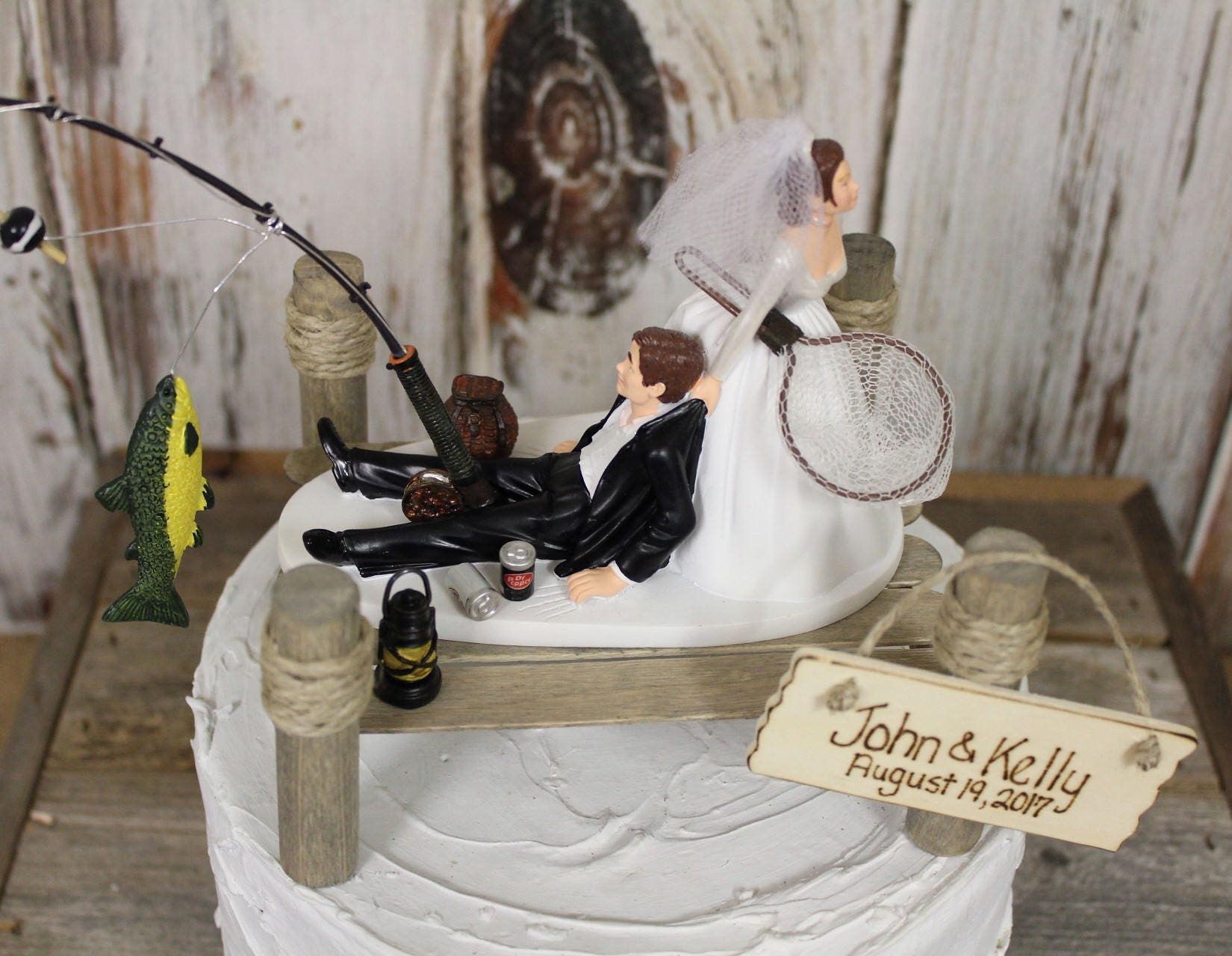 Funny Fishing Wedding Cakes