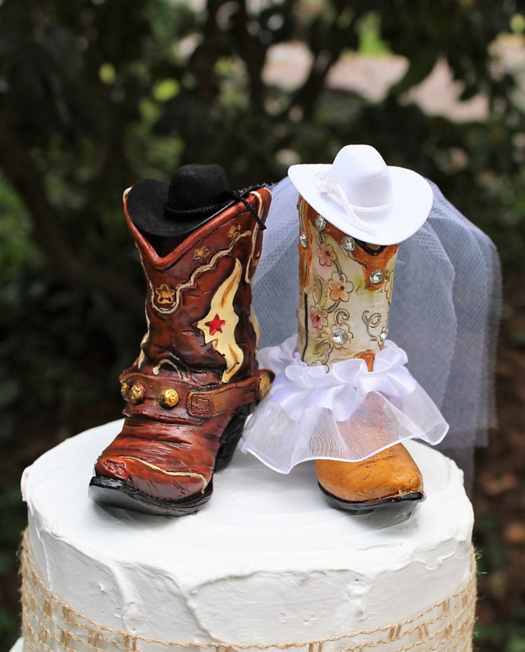 Boot Cake Topper, Wedding Cake Topper, Rustic Boot Cake Topper, Western ...