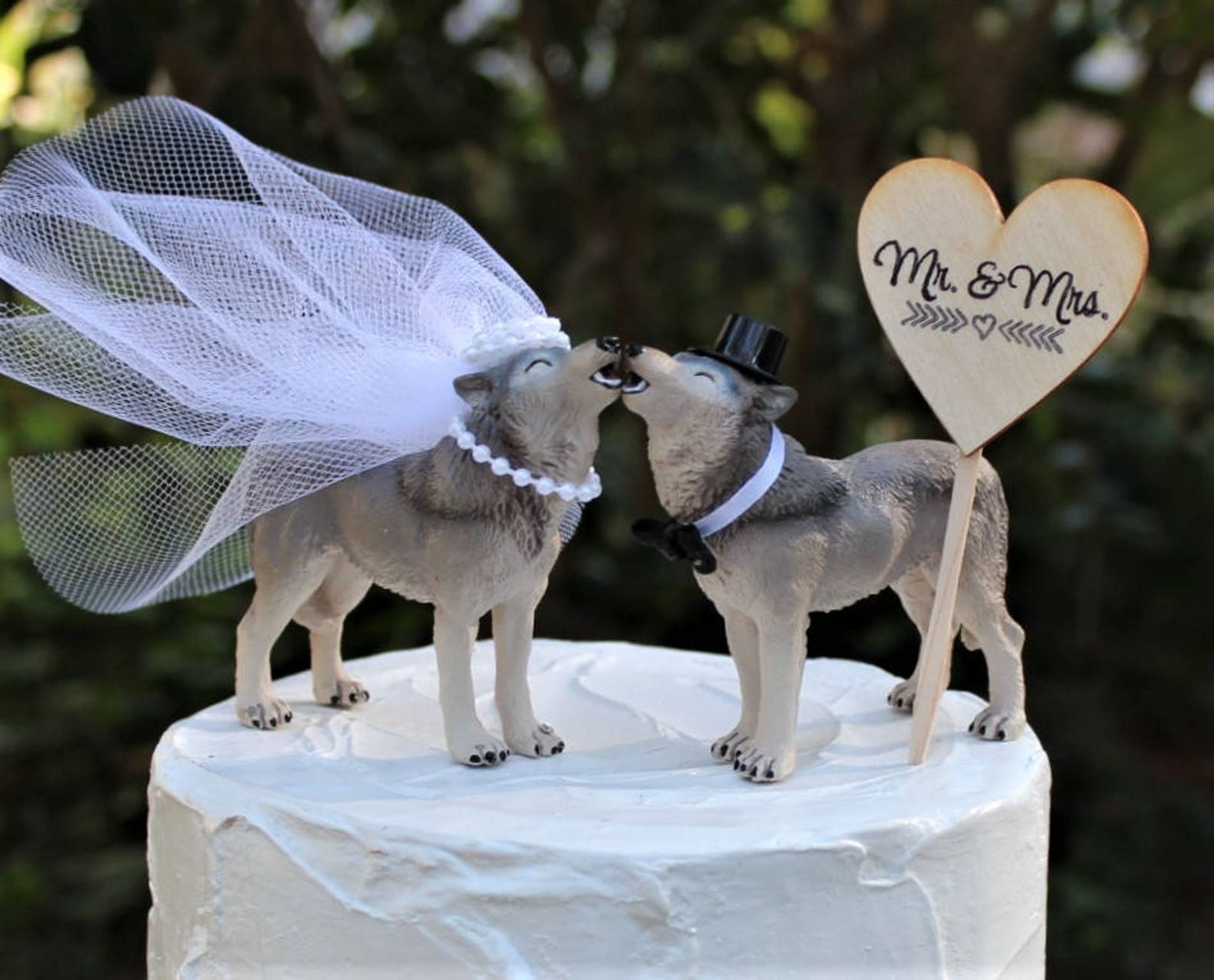 Wolf Wedding Cake Topper, Animal Cake Topper, Timberwolf Cake Topper ...