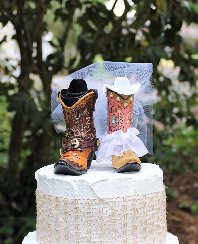 Boot Cake Topper Wedding Cake Topper-rustic Cake Topper | Etsy
