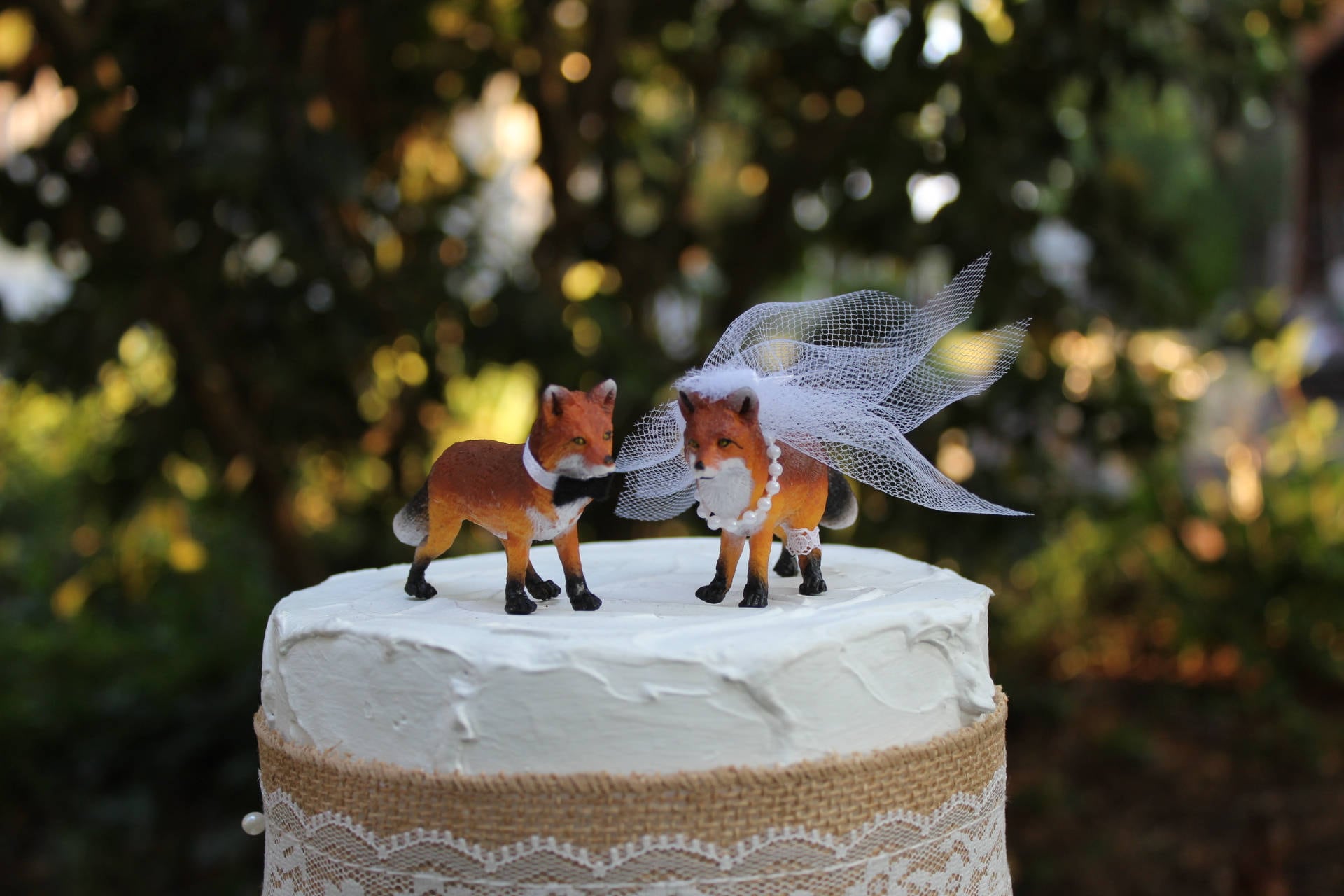 Fox Cake Topper Fox Wedding Cake Topper Animal Cake Topper | Etsy UK