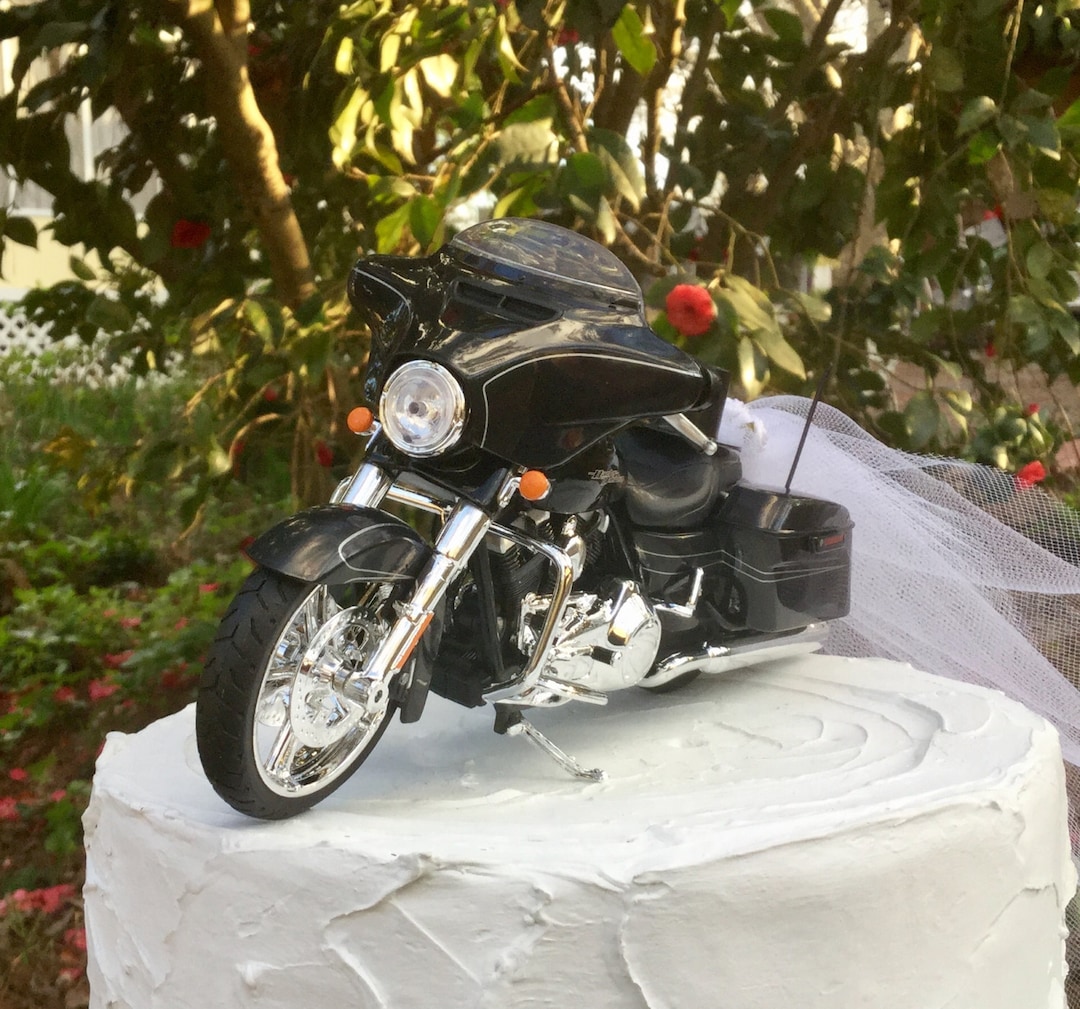 Motorcycle Cake Topper, Wedding Cake Topper, Harley Davidson 2015 ...