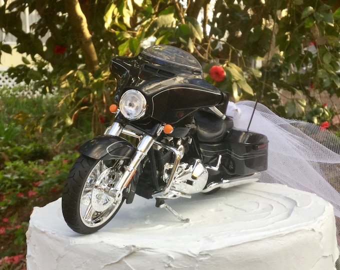 Motorcycle Cake Topper, Wedding Cake Topper, Harley Davidson 2015 ...