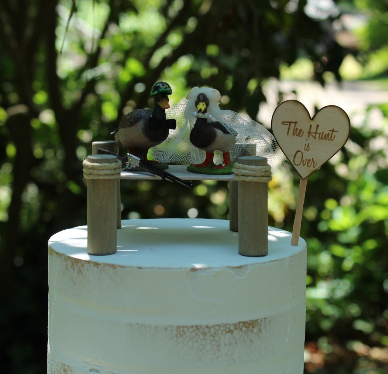 Duck Wedding Cake Topper-hunter-hunting-camouflage-dock-the | Etsy