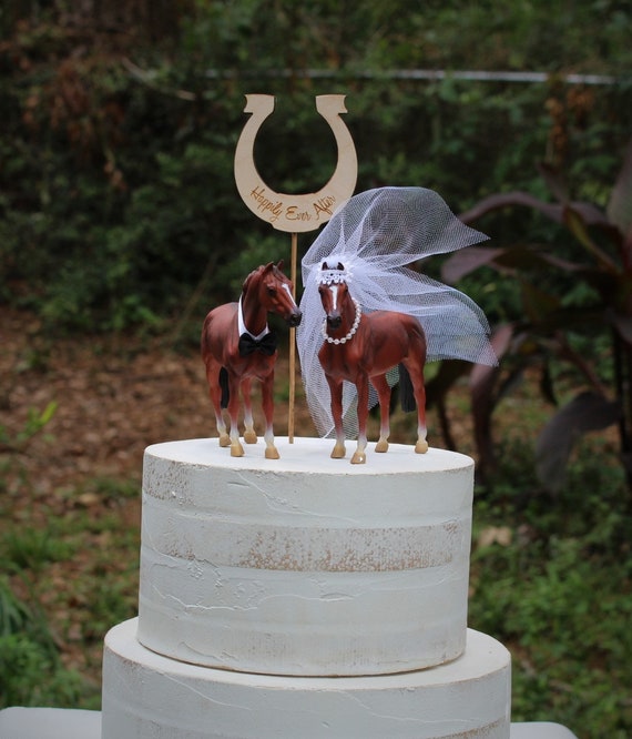 Horseshoe Wedding Cake Toppers