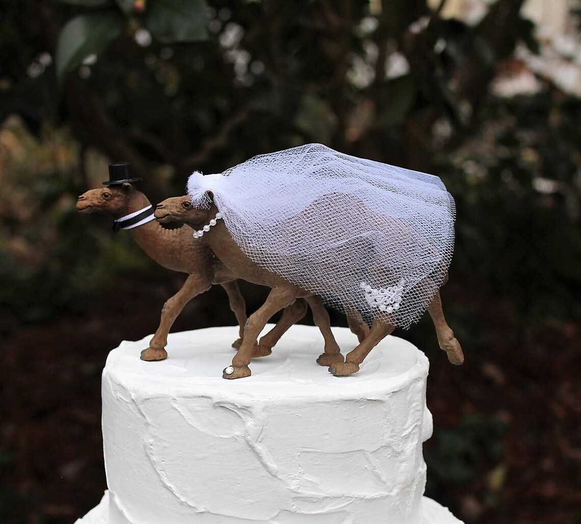 Camel Cake Topper, Wedding-animal-bride-groom-desert-unique-funny-camel ...