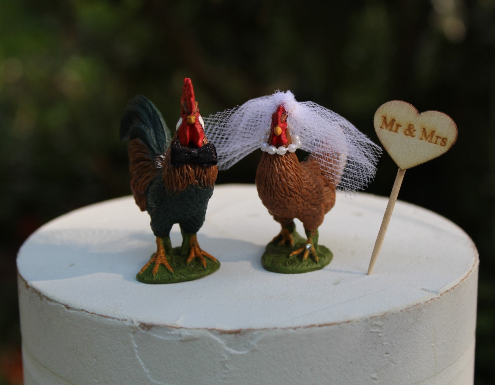 Rooster-Hen-Chicken-Wedding-Cake | Etsy