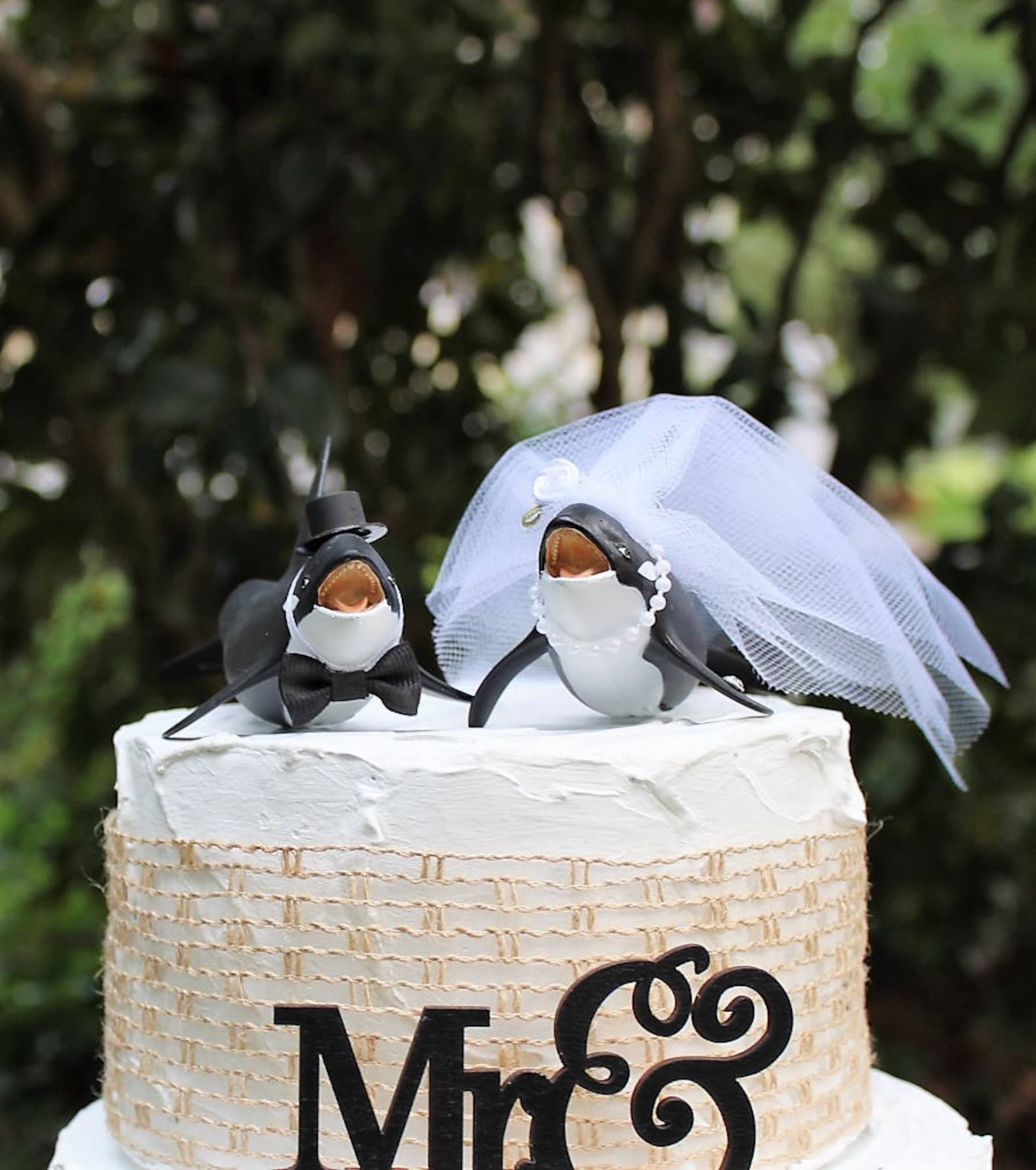 Whale Wedding Cake Topper Great Killer Whale Cake Topper - Etsy