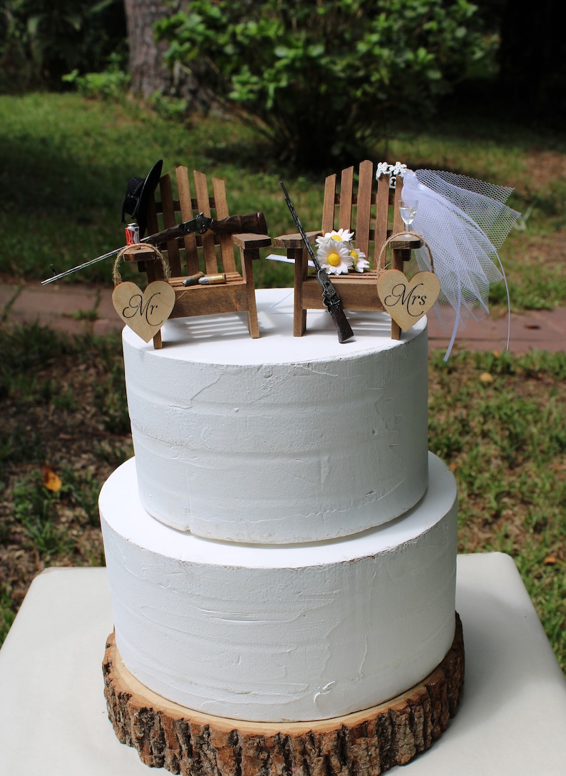 Hunting-wedding-cake Topper-bride-groom-hunter-deer-hunting - Etsy