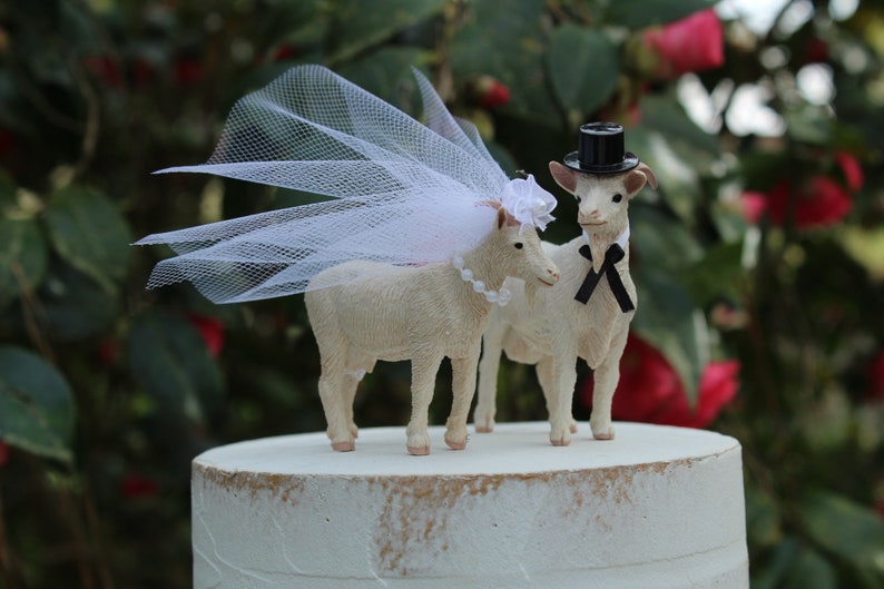 Goat Cake Topper-wedding-farm-animal-billy Goat-nanny Goat-funny-unique ...