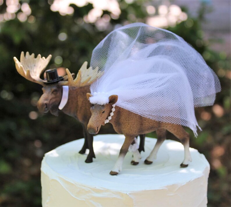 Moose-Cake Topper Woodland Cake Topper Animal Cake Topper | Etsy