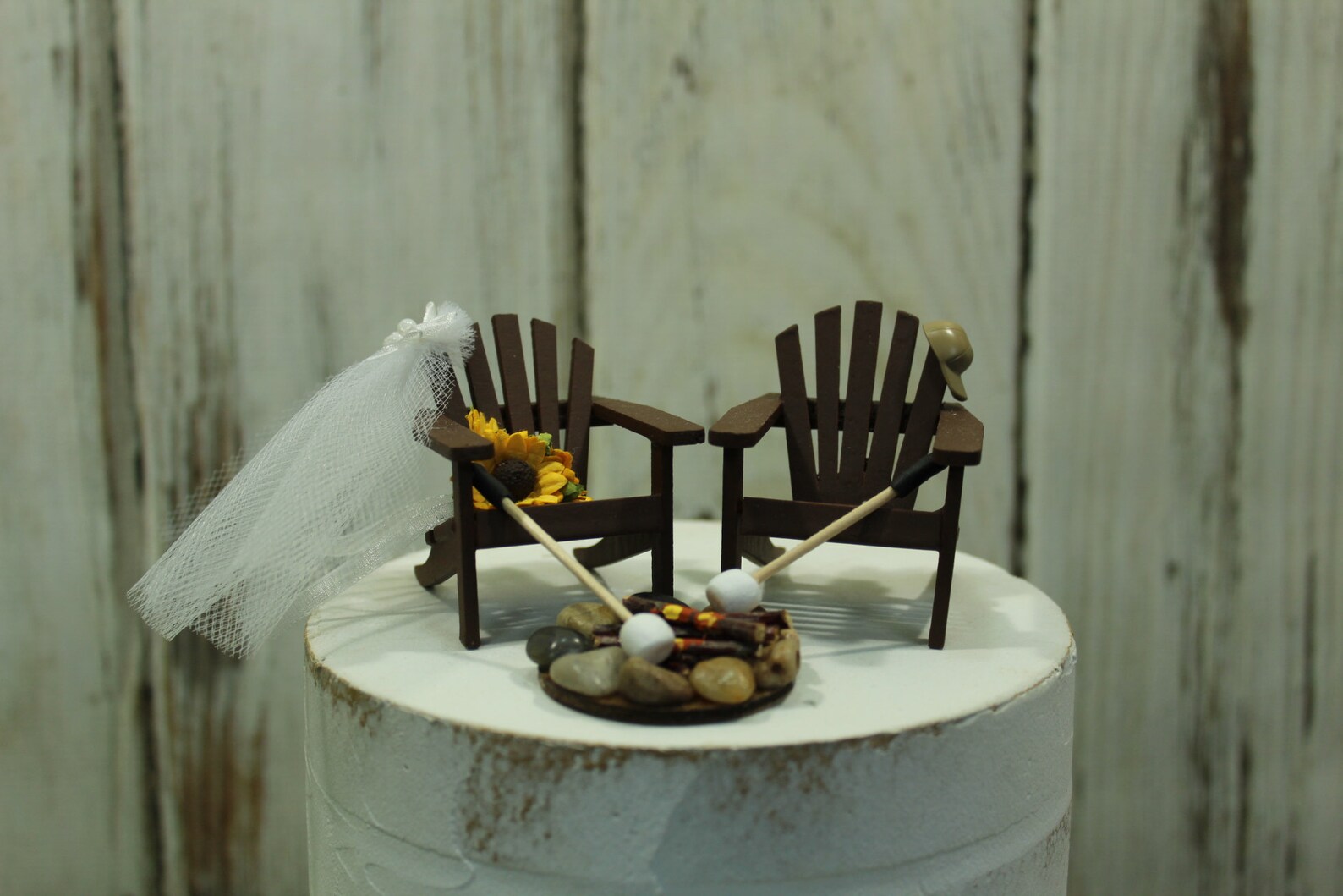 Wedding Cake Topper Camping Campfire Marshmallows - Etsy