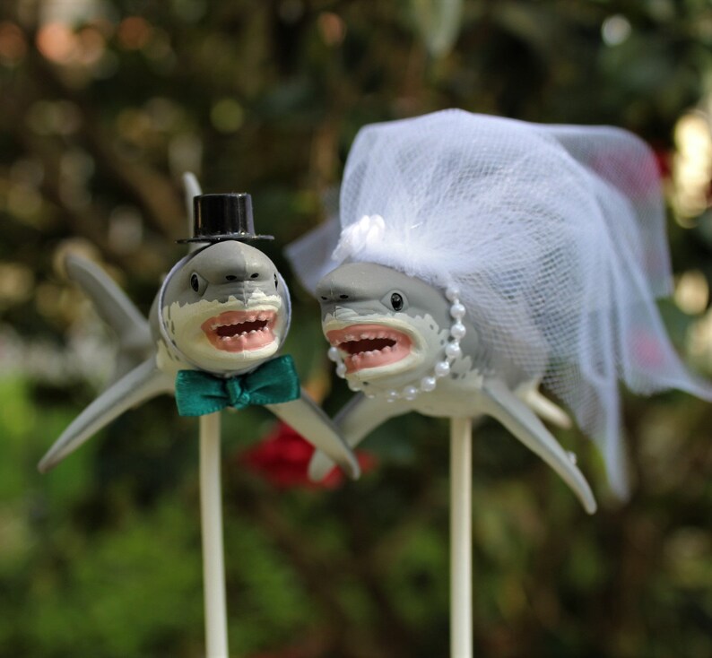 Shark Wedding Cake Topper Great White Shark Cake Topper | Etsy
