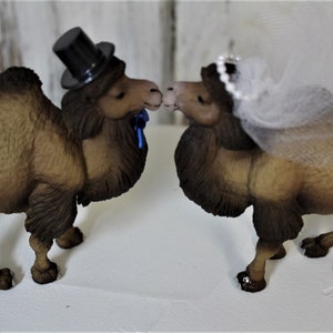 Camel Cake Topper, Bactrian-wedding-animal-bride-groom-desert-unique ...