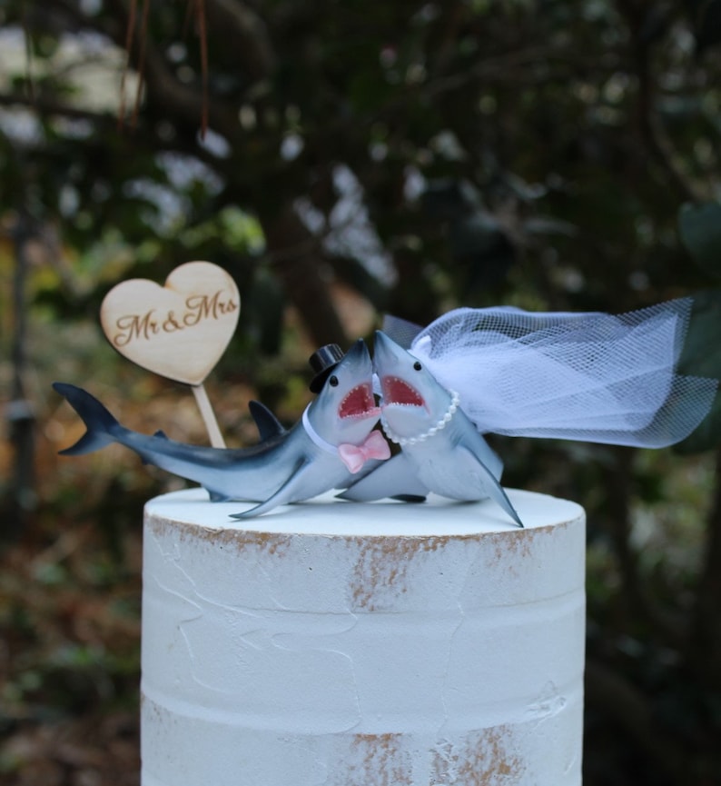Shark Cake Topper, Short Fin Mako Shark-cake Topper, Beach Wedding Cake ...