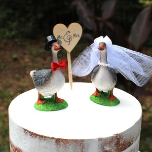 Goose-wedding-cake Topper-bride-groom-farm-animal-funny-unique-barn ...