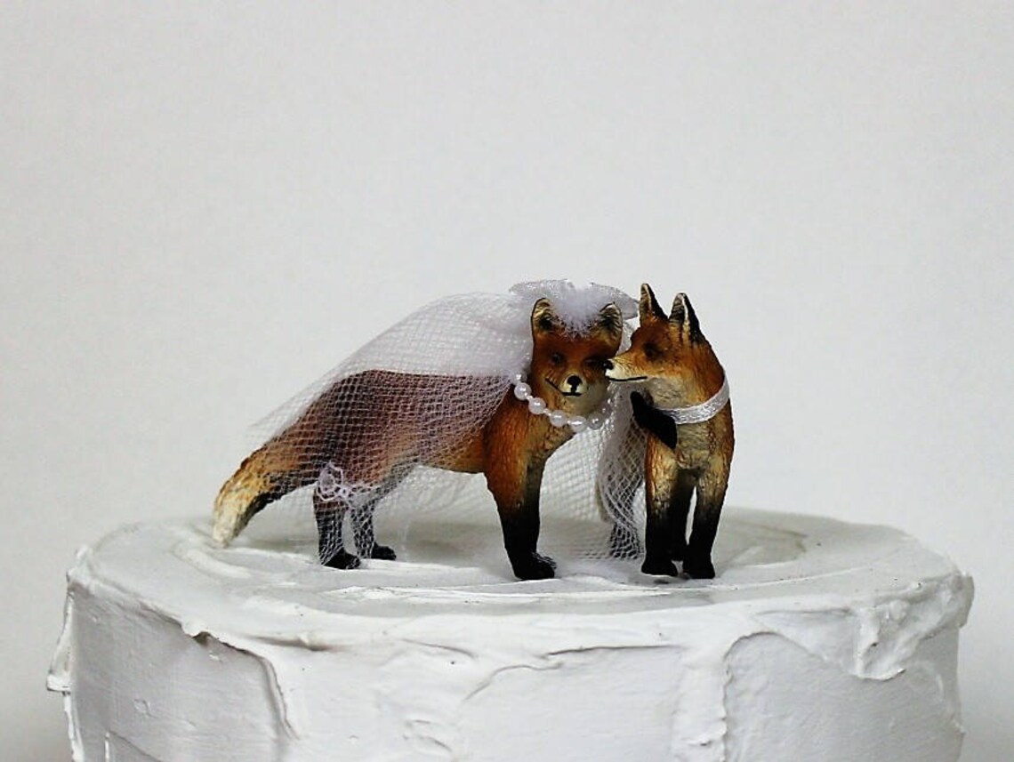 Fox Cake Topper Fox Wedding Cake Topper Animal Cake Topper - Etsy Australia