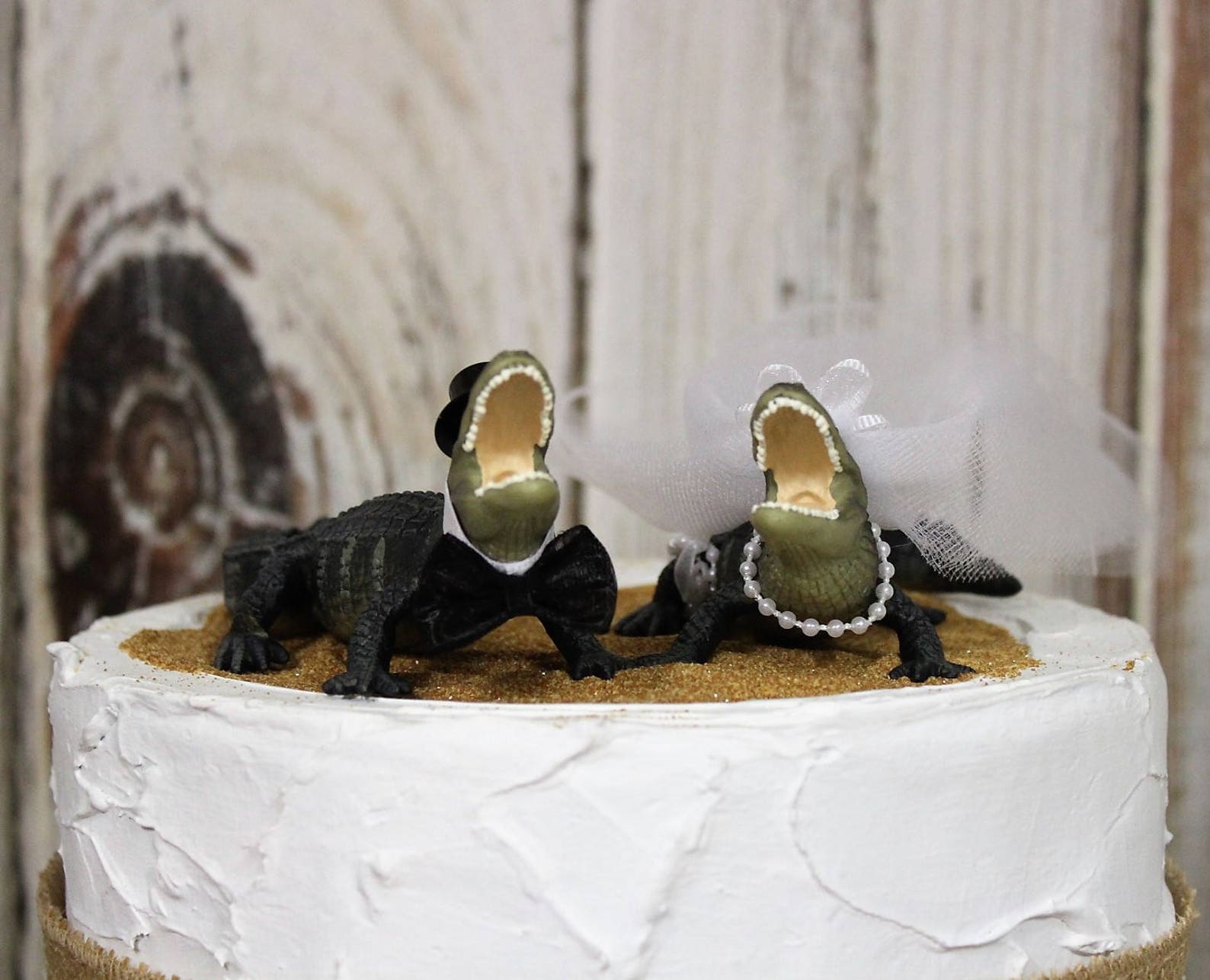 Alligator Wedding Cake Topper Animal Cake Topper Gator Cake - Etsy