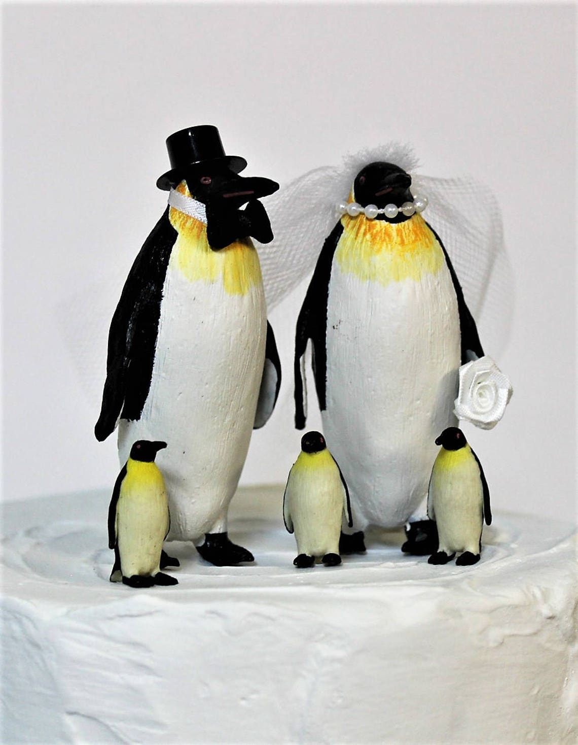 Penguin Cake Topper Emperor Penguin Family Unique Cake | Etsy
