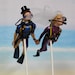 Scuba Divers Cake Topper, Ocean, Bride, Groom, Beach, Wedding, Unique ...