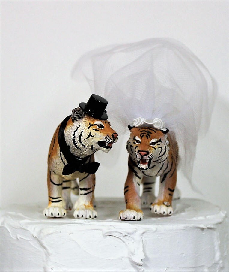 Tiger Cake Topper, Wedding Cake Topper, Animal Cake Topper, Safari-wild ...
