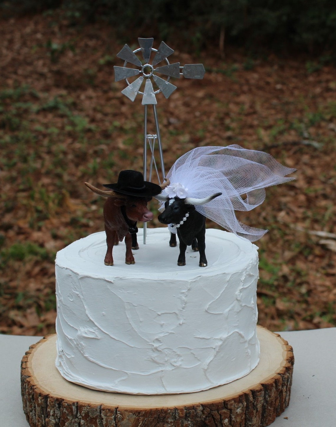 Longhorn-cow-bull-wedding Cake Topper-barn-texas-cake Topper-bride ...