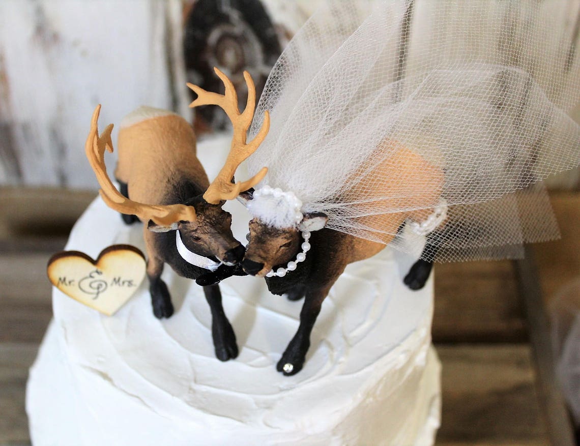 Elk Cake Topper Wedding Cake Topper Woodland Cake Topper - Etsy