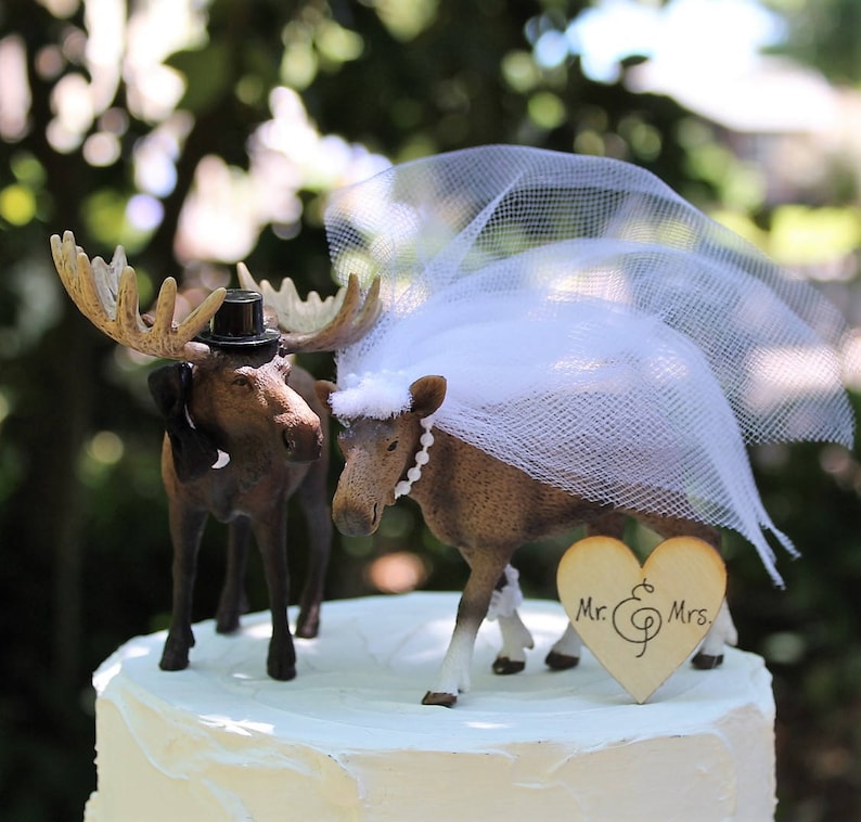 Moose-Cake Topper Woodland Cake Topper Animal Cake Topper | Etsy
