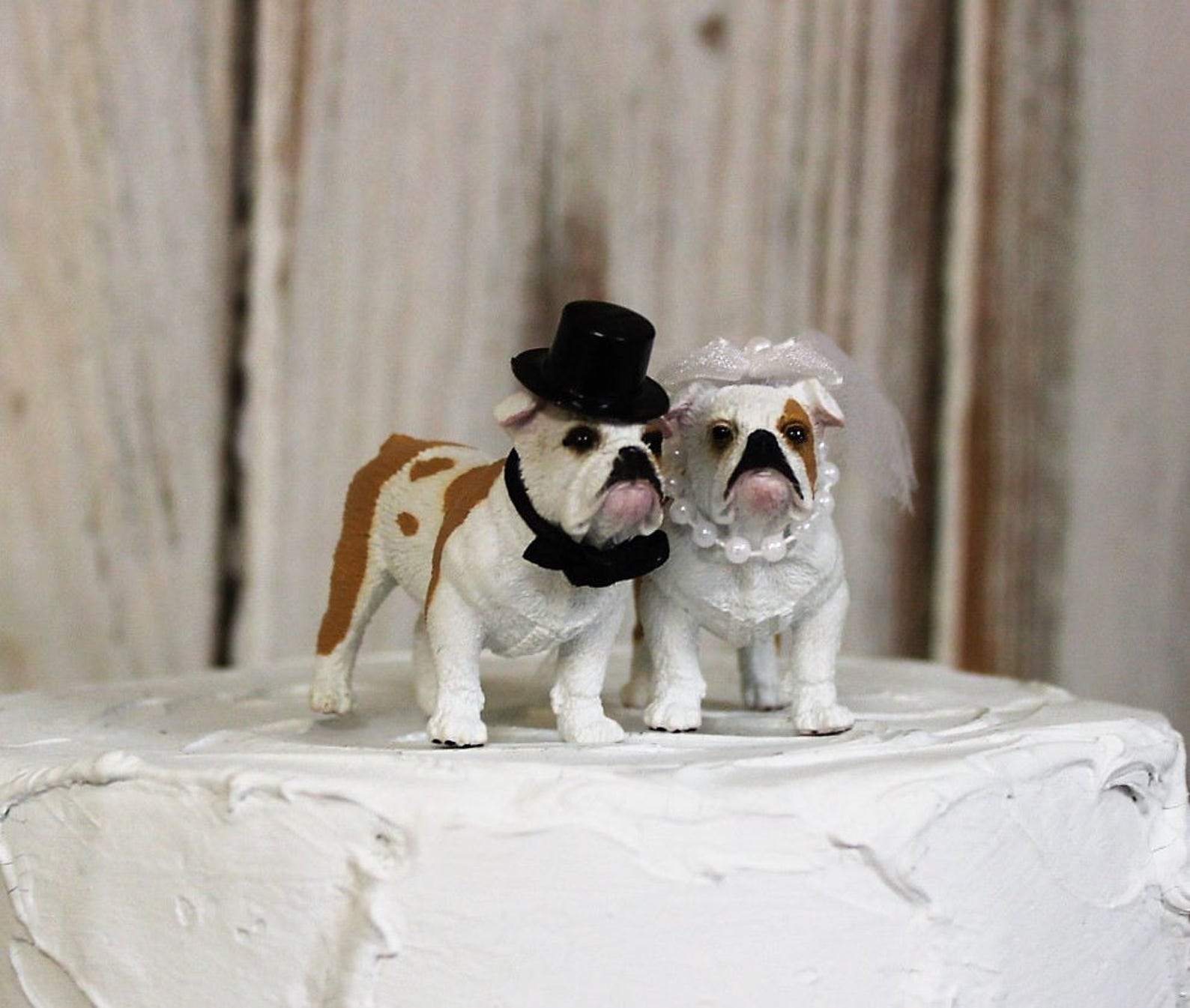 Bull Dog Cake Topper Dog Wedding Cake Topper Animal Cake | Etsy