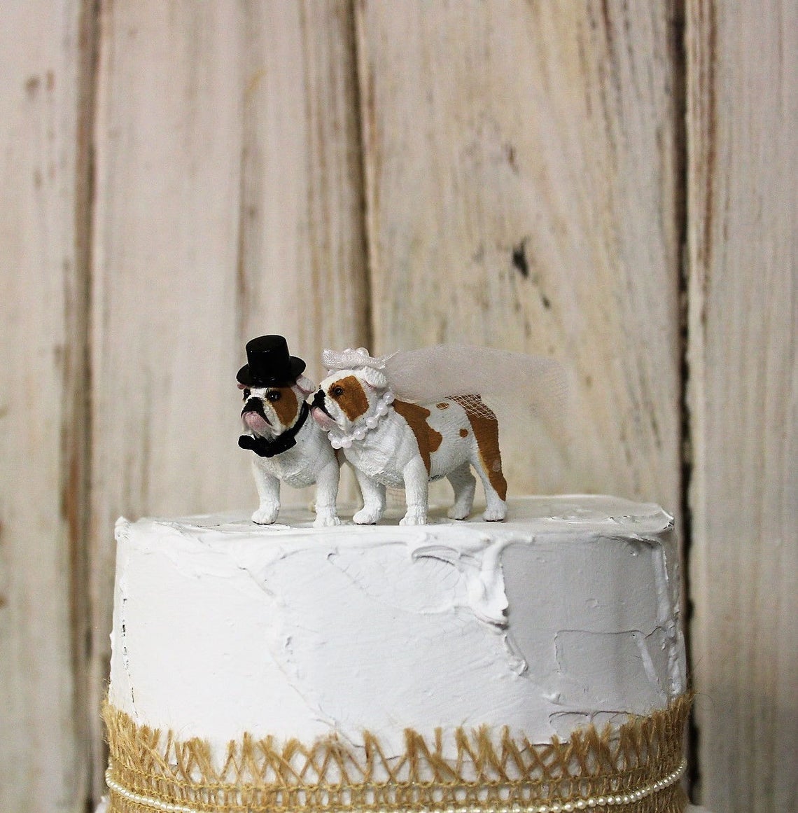 Bull Dog Cake Topper Dog Wedding Cake Topper Animal Cake | Etsy