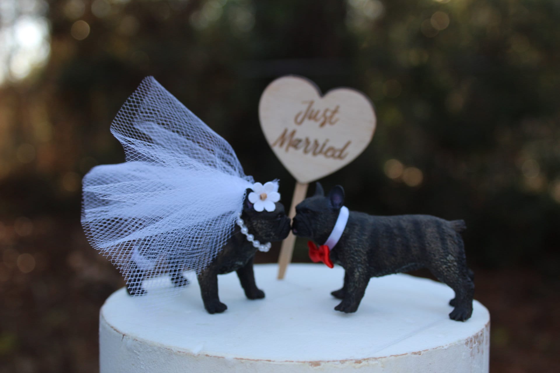 Bull Dog-french-dog-wedding-cake Topper-frenchies-bride-groom-animal ...