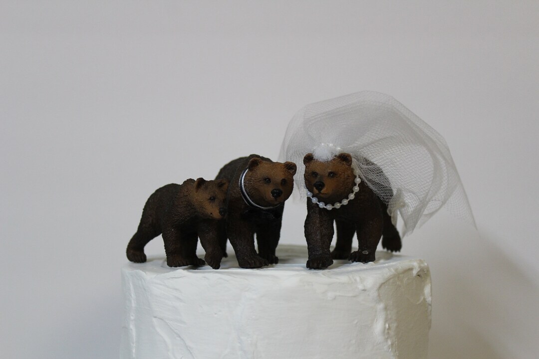 Bear Family Cake Topper, Grizzly, Wedding, Cub, Animal Cake Topper ...