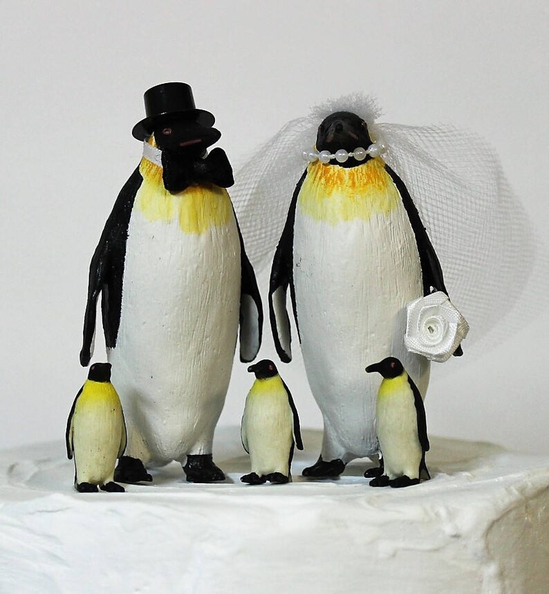 Penguin Cake Topper Penguin Emperador Familia Topper de - Etsy España