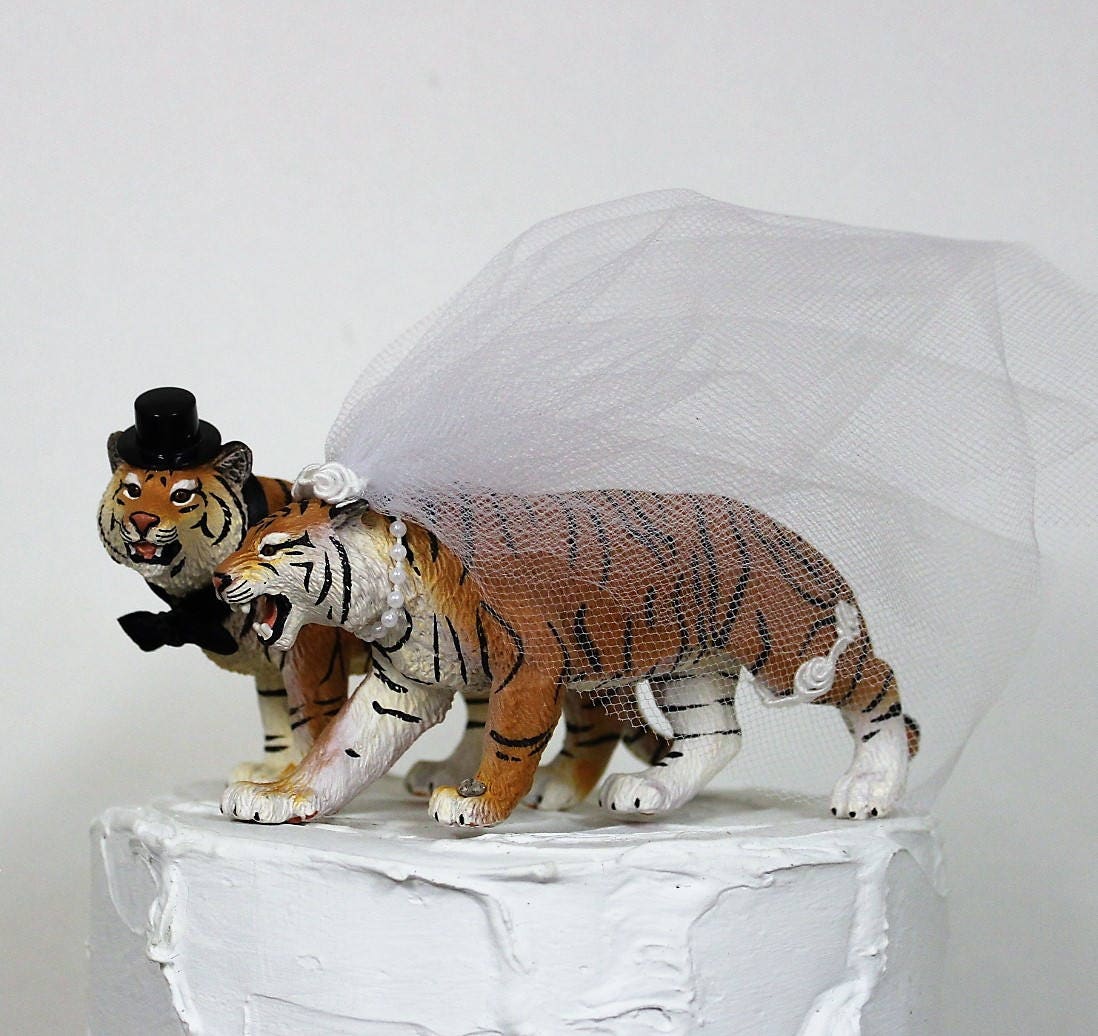 Tiger Cake Topper, Wedding Cake Topper, Animal Cake Topper, Safari-wild ...