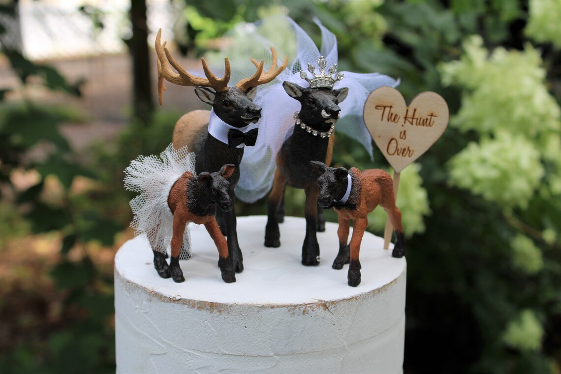 Elk Cake Topper Wedding Cake Topper Woodland Cake Topper - Etsy