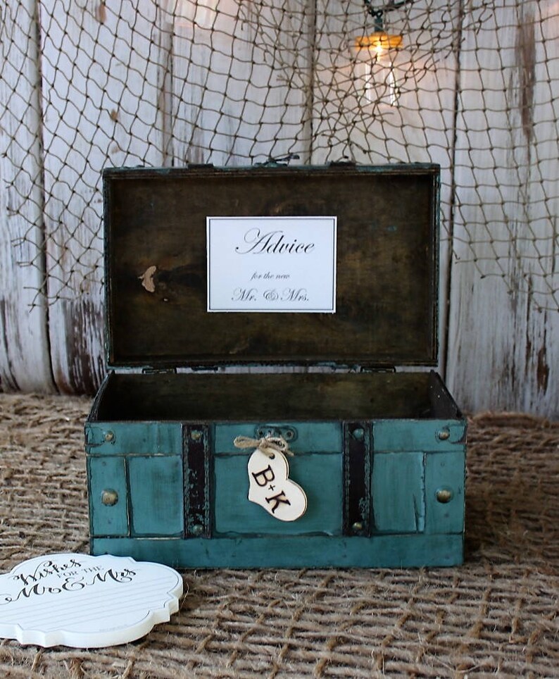 Wedding Wishes Box With Note Cards Shabby Chic Wedding Decor - Etsy