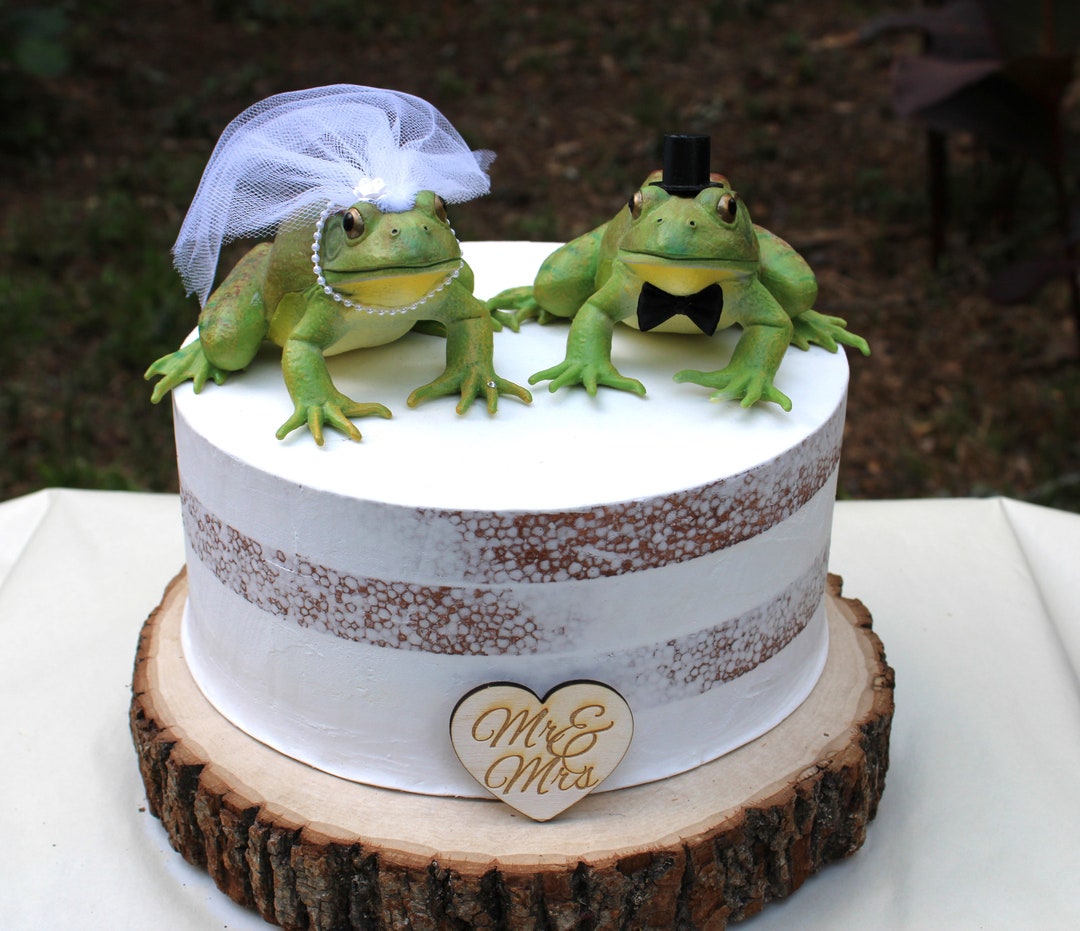 Frog-cake Topper-wedding-anniversary-bride-groom-funny-unique - Etsy