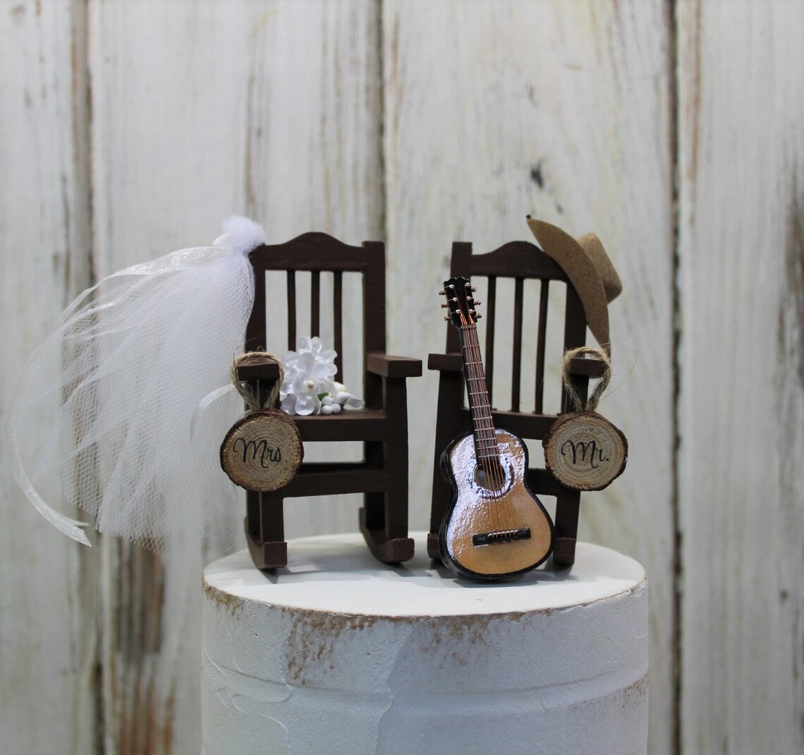 Guitar, Banjo, Violin, Instruments, Musical, Wedding Cake Topper, 6 ...