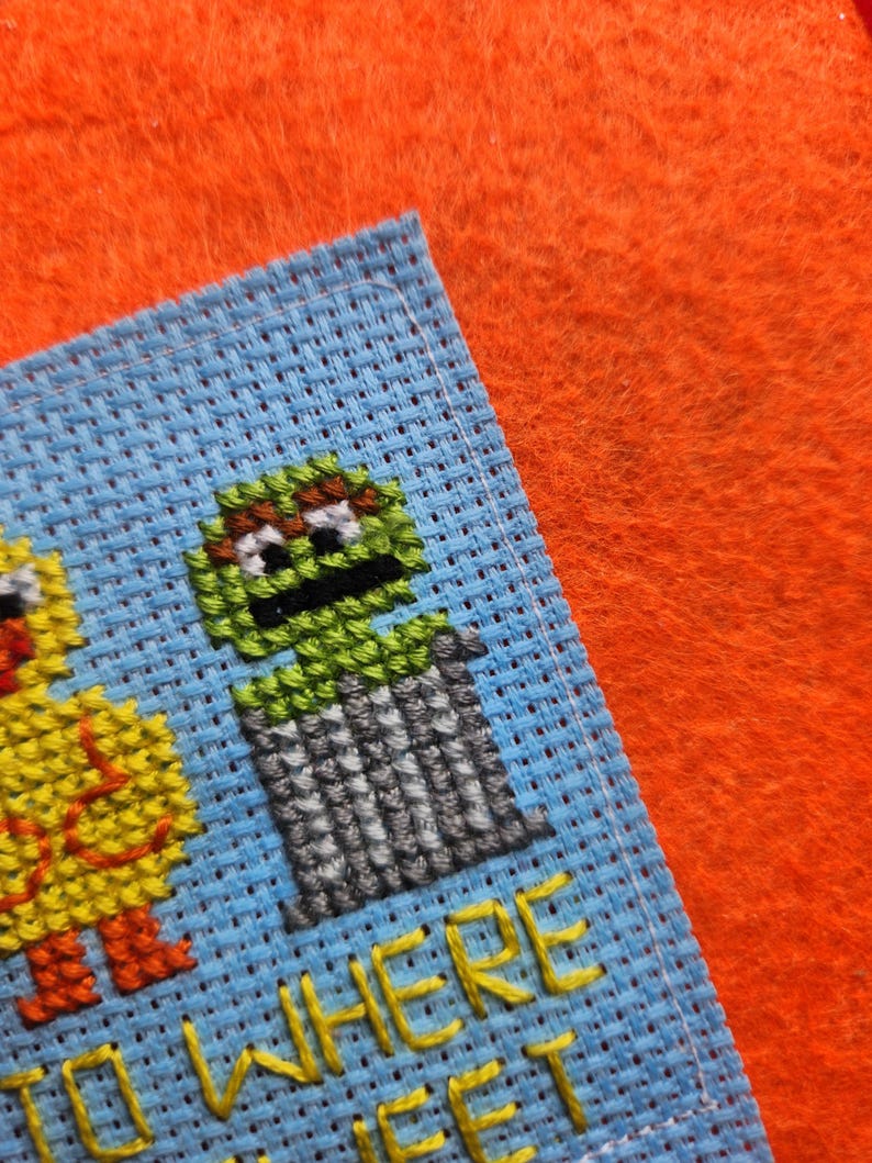 1980's Sesame Steet, Bert, Ernie, Elmo, Big Bird, Oscar ,simple Easy ...