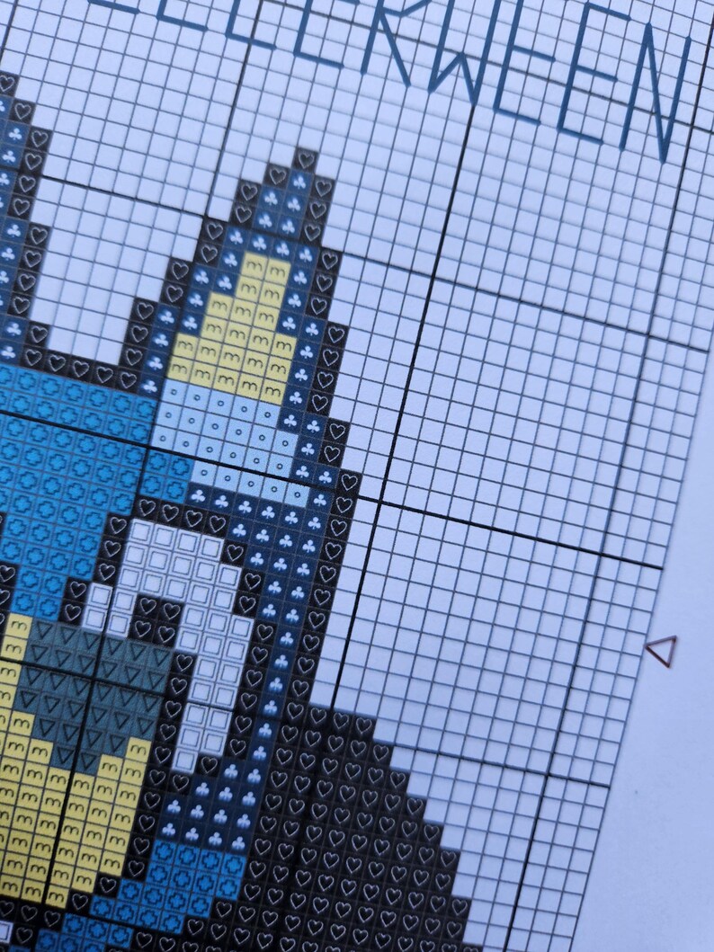 Bluey Halloween, Simple Easy Cross Stitch Pdf Pattern, Dmc Chart - Etsy