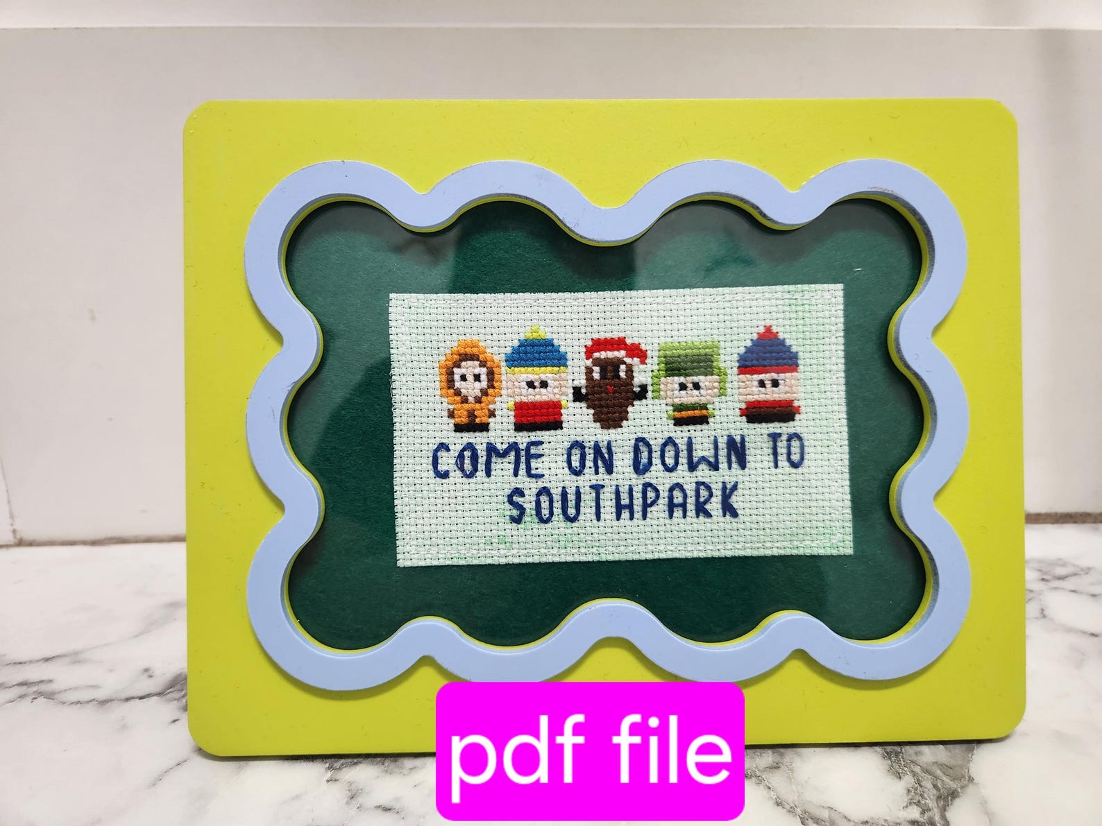 Southpark Kenny Cartman Mr Hankey Kyle Stan ,simple Easy Cross Stitch ...