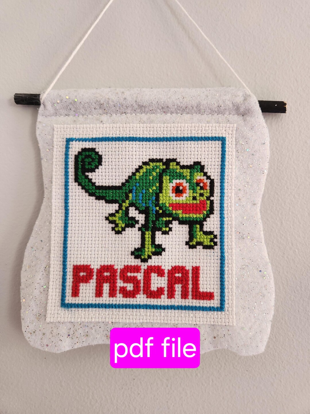 Pascal Rapunzel Tangled Sidekicks Simple Easy Cross Stitch Pdf Pattern ...