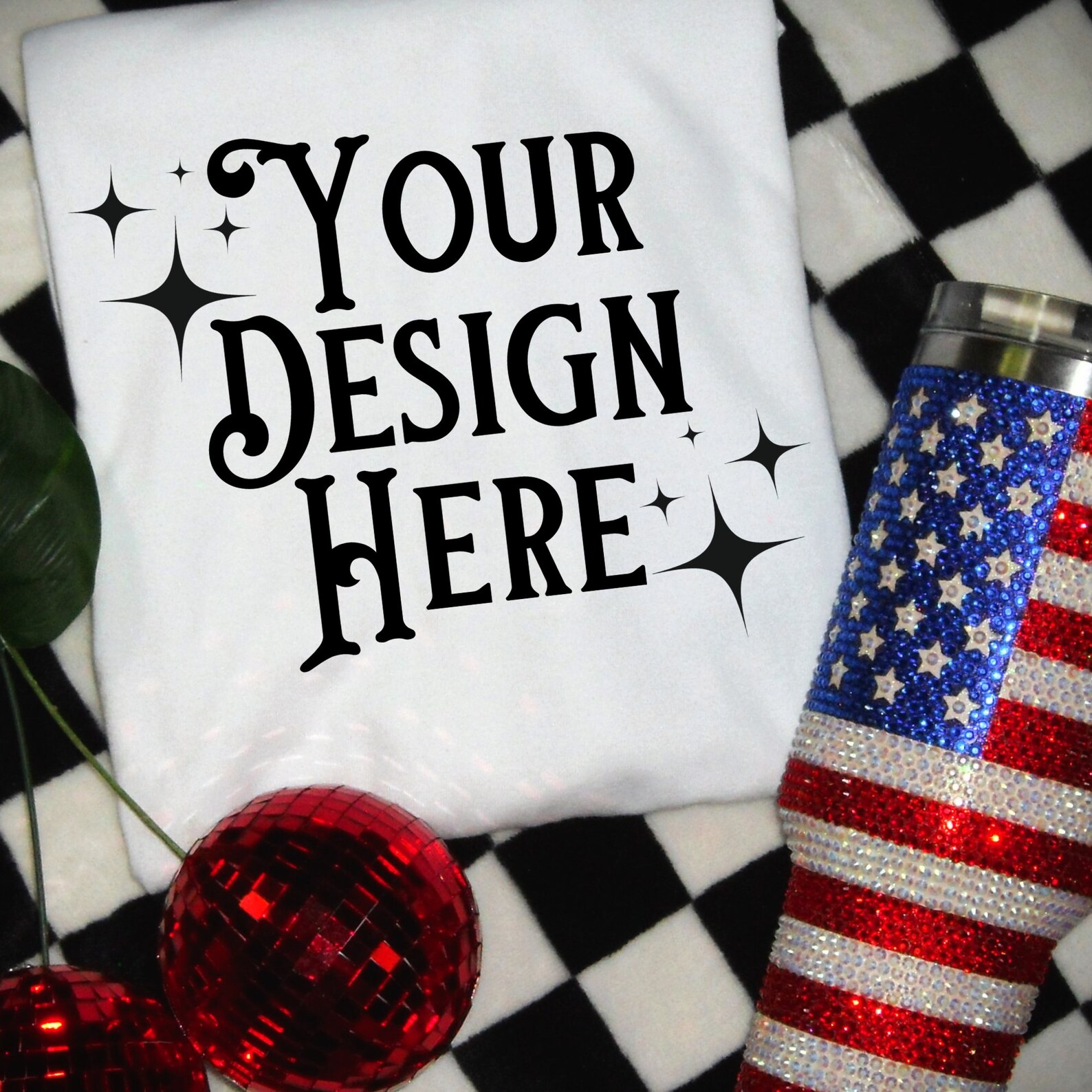 4th of July T-shirt Mockup, Flatlay Mockup, Patriotic Mockup, Gildan ...