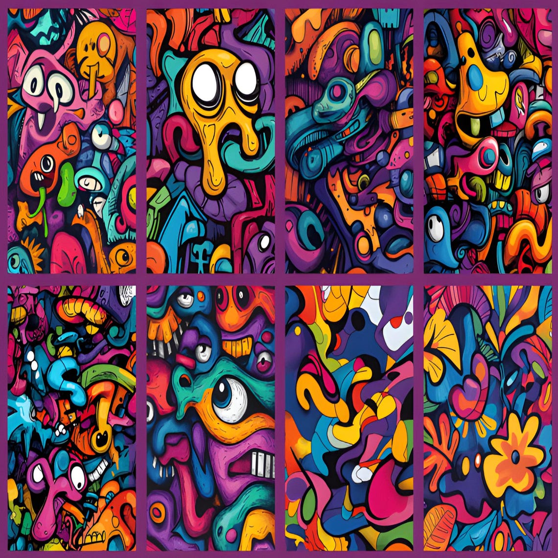 100 Graffiti Coloring Pages Digital Printable Pdf Download For Street Art Lovers And